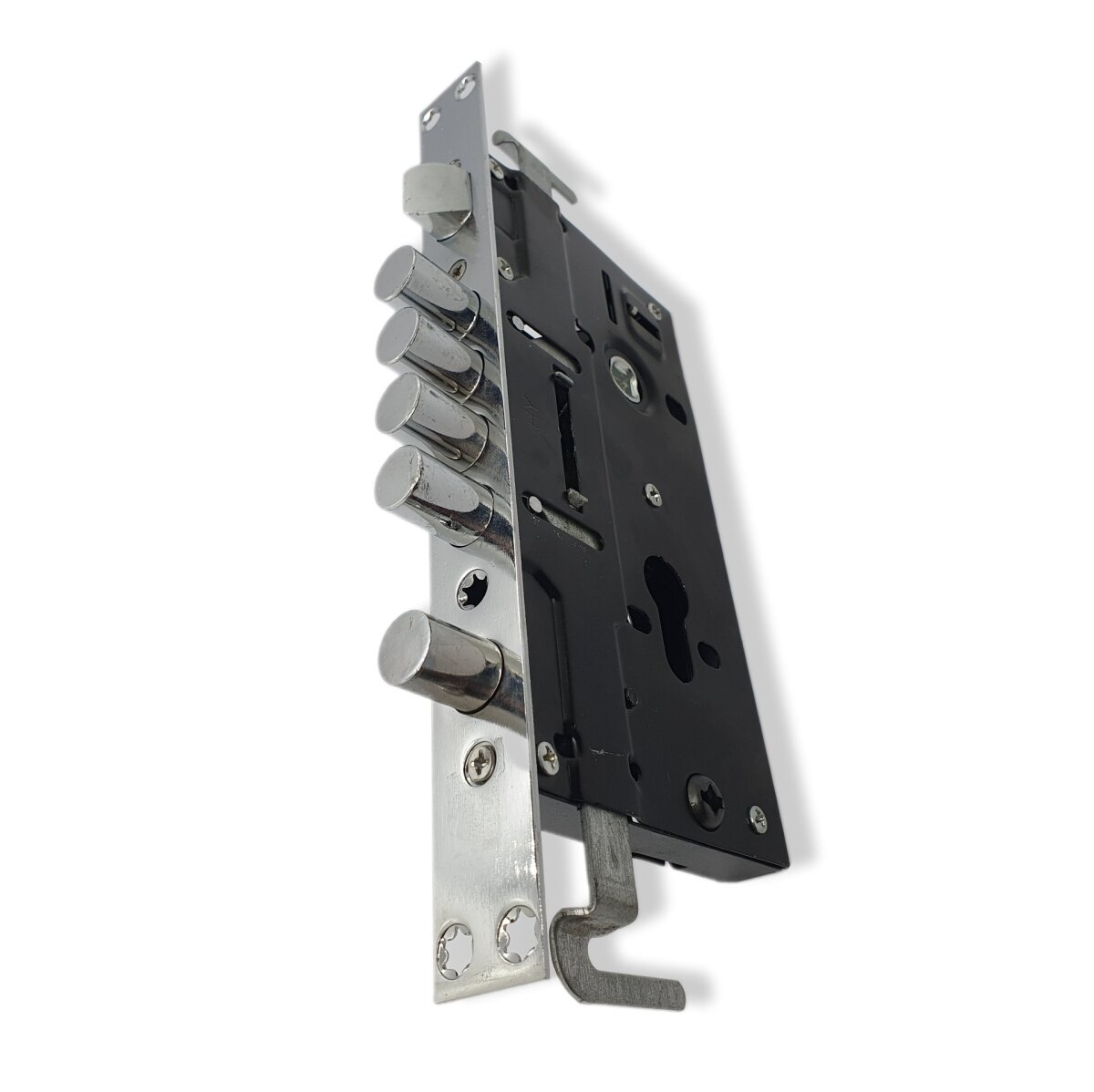 Корпус врезного замка 2524-4Р Стандарт 4 круглых ригеля+задвижка, левый