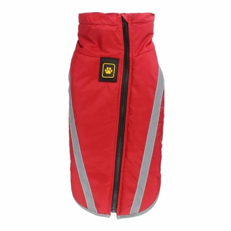 1 предмет теплой уличной светоотражающей куртки для домашних собак-красный-2XL