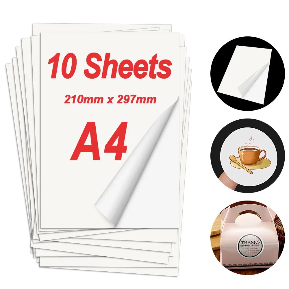 Unismar Голографическая наклейка для струйного принтера Белый, 10 Matte