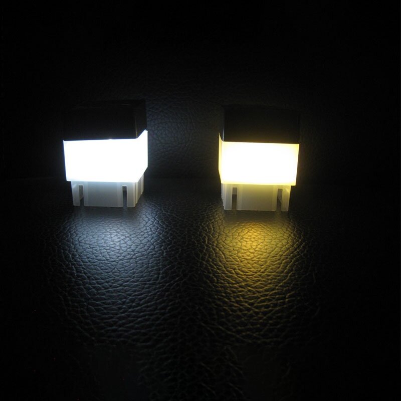 Светодиодный светильник для столба забора с солнечной батареей, универсальный для наружного применения, теплый белый свет