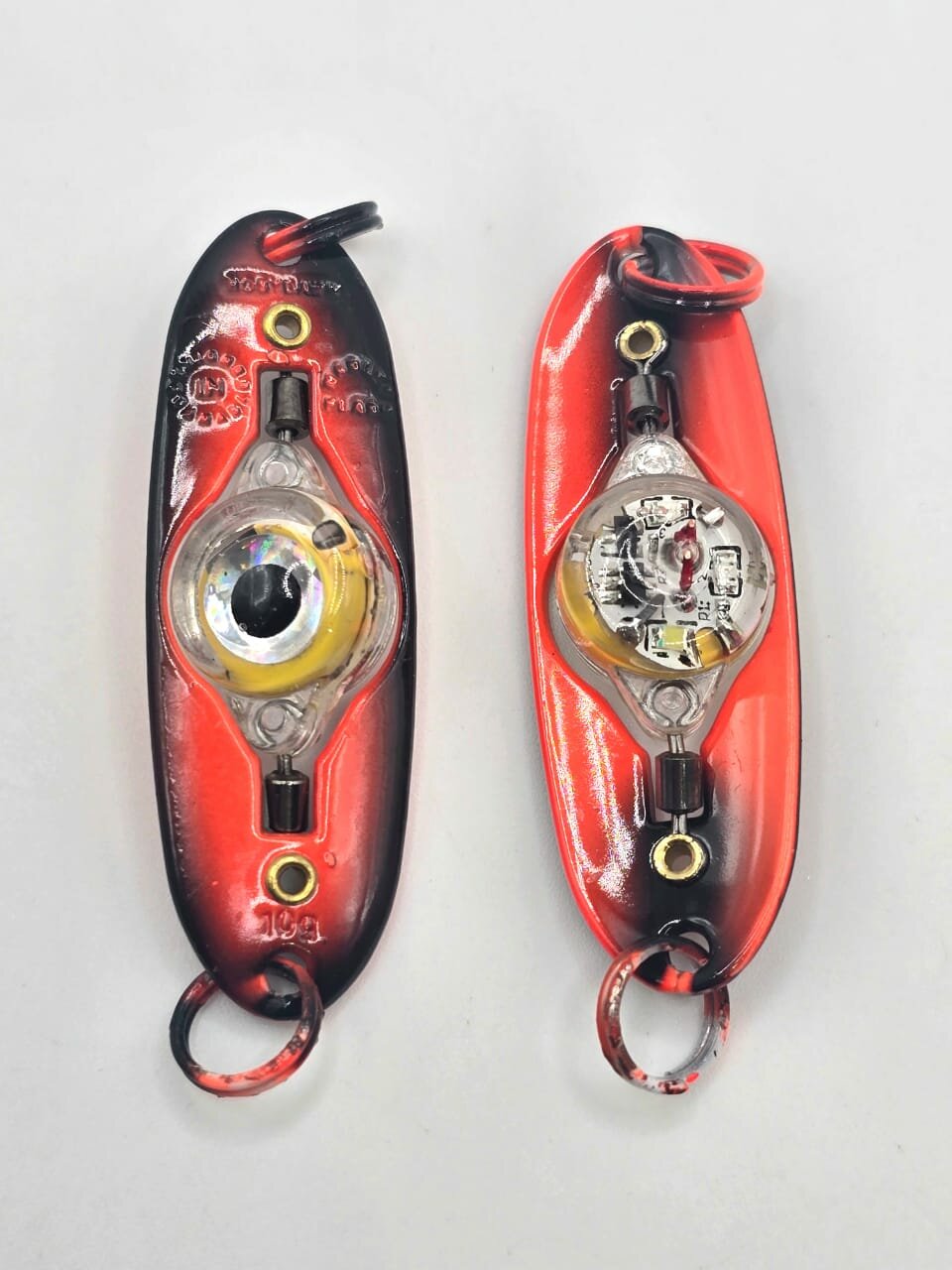 Блесна RosyDawn "Мигалка" вес 10гр, цвет #7, мигает тремя цветами, для ловли форели