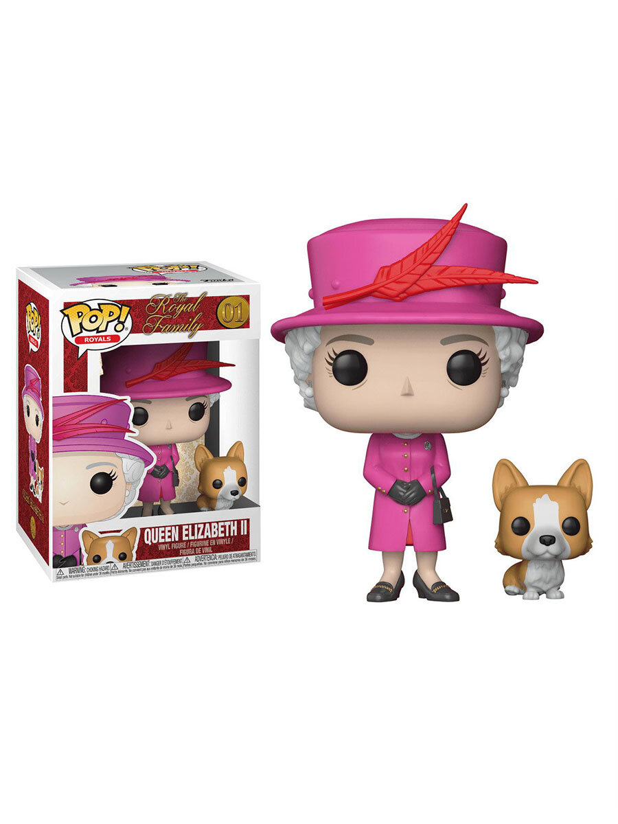 Фигурка Funko POP! Королева Елизавета II с собакой корги (Queen Elizabeth II) #01