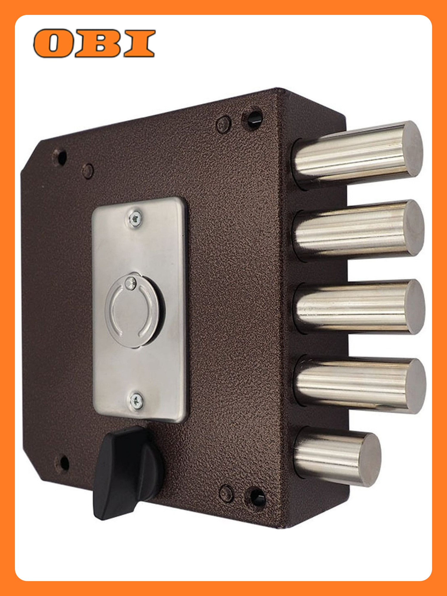 Замок накладной меттэм ЗН40320.1, для входной двери, 5 ригелей, 3 ключа