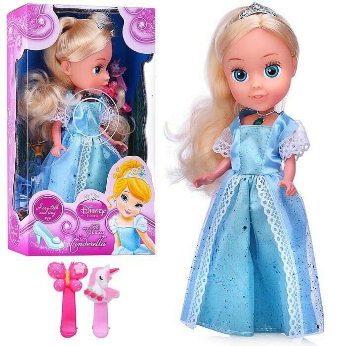 Кукла Золушка 25 см озвуч, свет (амулет, рук и ноги сгиб, акс.)