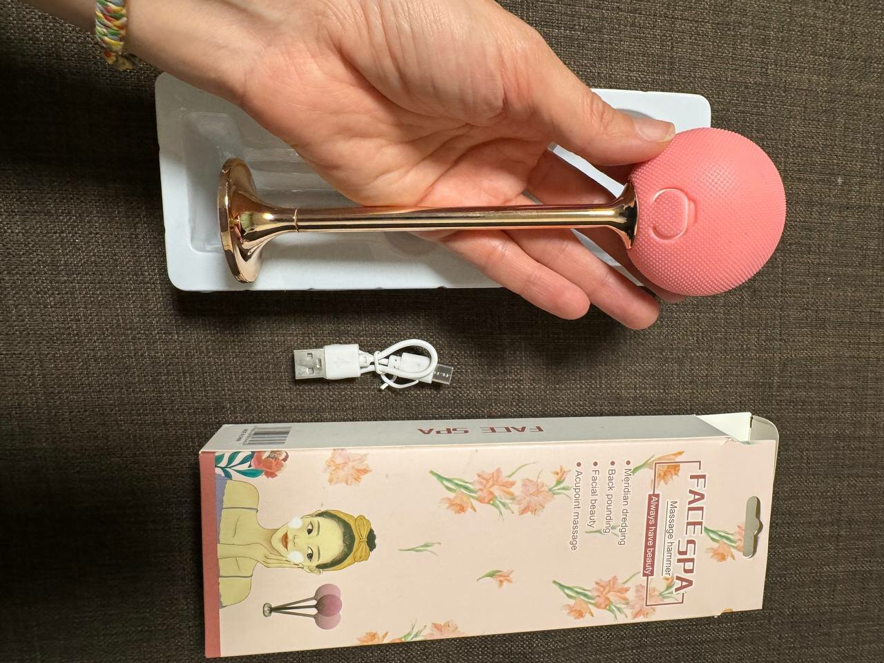 Массажер для лица Face SPA, омолаживающий, лифтинг-эффект, USB