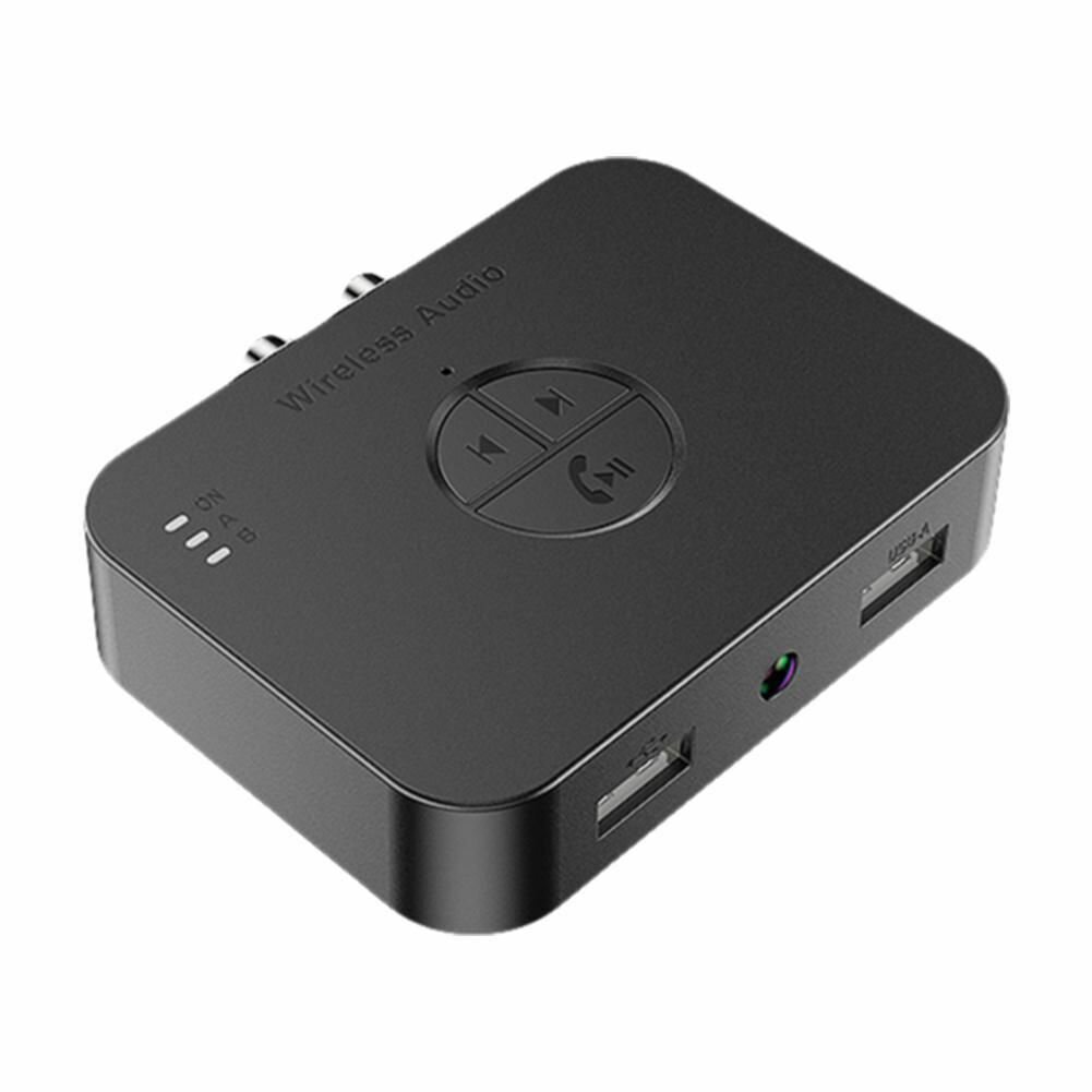 Автомобильный приемник Bluetooth 6.0 с адаптером RCA, 3,5 мм AUX/USB, высокое звуковое разрешение