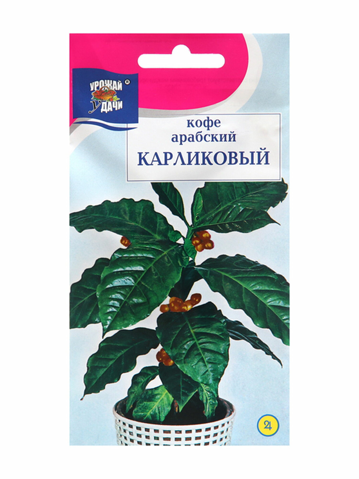 Семена цветов Кофе арабский "Карликовый", 0.8г, цвет: зелёный