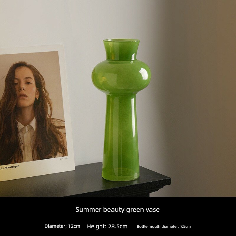 Французская романтическая винтажная стеклянная ваза HANICE, розовая, высококачественная, для гидропонных цветов Ваза