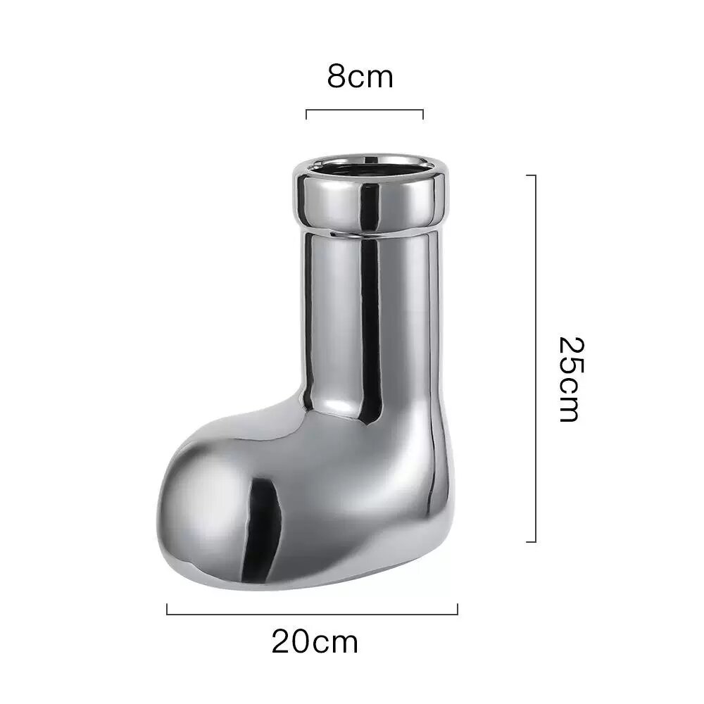 Красная ваза из керамики в форме туфельки, в стиле инс, высококачественная, эстетичная, для гидропоники, простая и