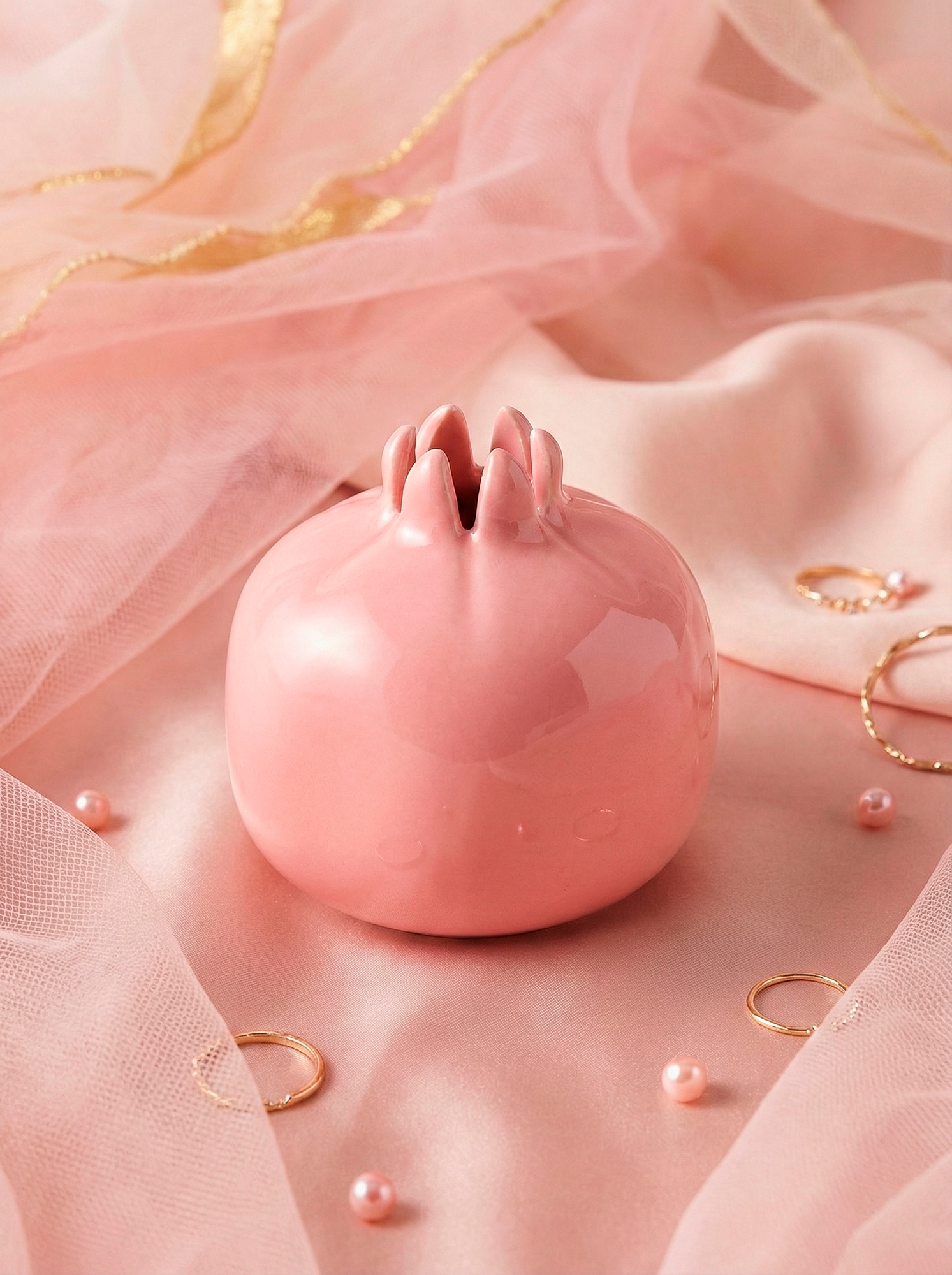 Статуэтка гранат розовый средний