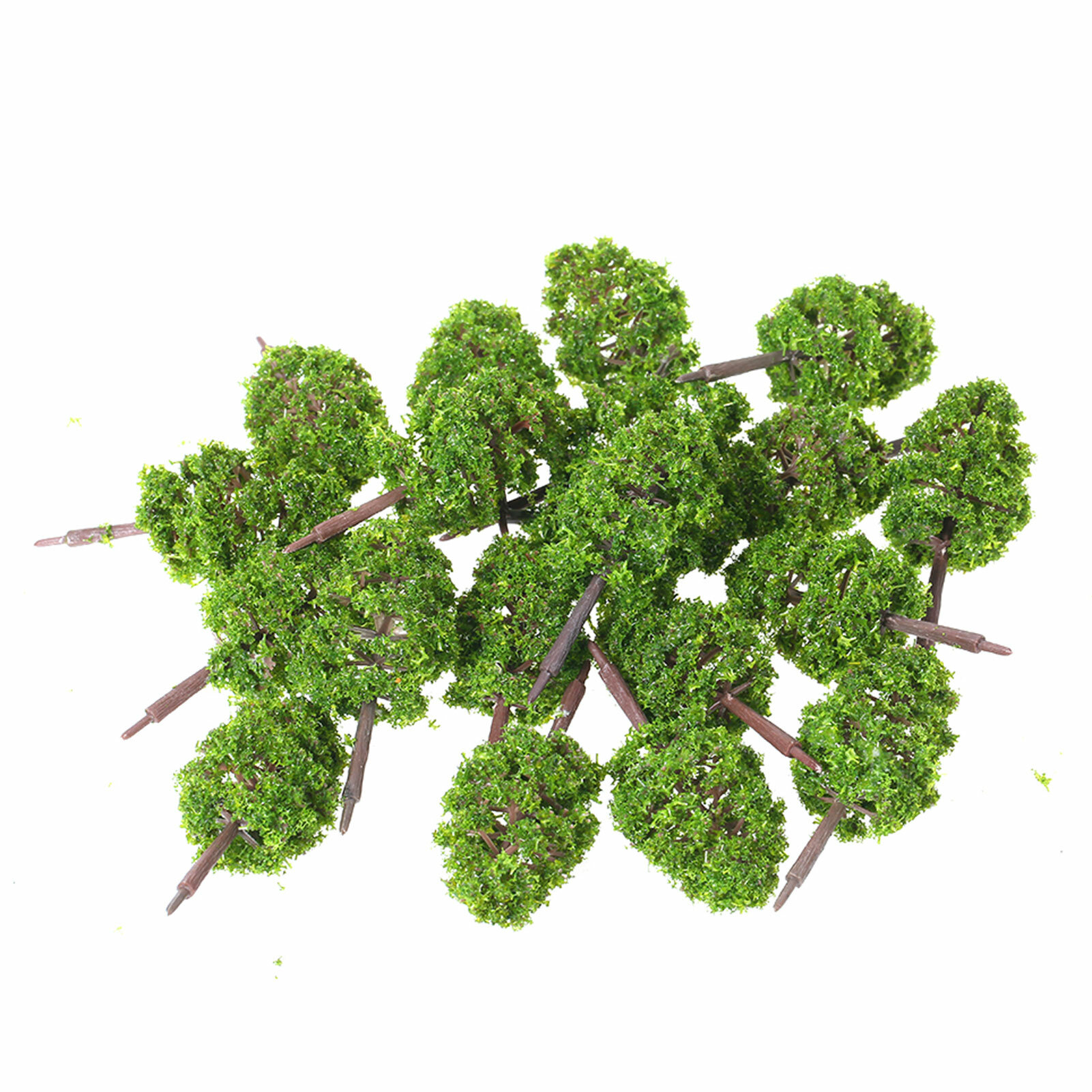 20 шт Деревья модели для архитектуры, макета железной дороги, сада, ландшафта, миниатюр, материалов, строительных наборов, игрушек Стиль 2, Материал пластик, Масштаб 1/150, Высота 7см