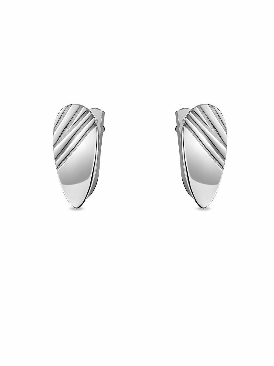 Серьги FLEUR DE NEIGE JEWELRY, серебро, 925 проба, длина 2.1 см, , серебристый — фото 1