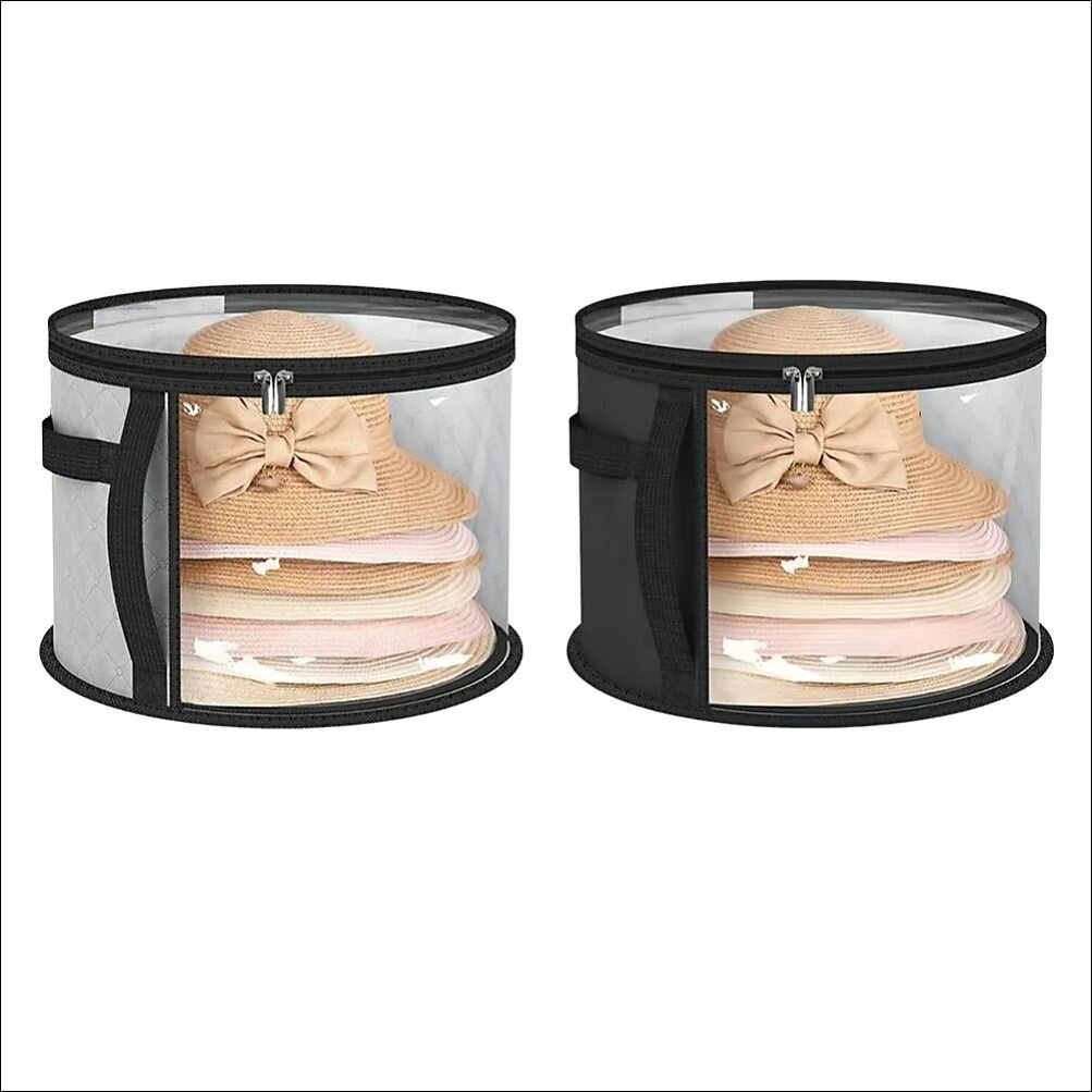 Все виды головных уборов легко хранить в коробках для удобного хранения дома и на улице