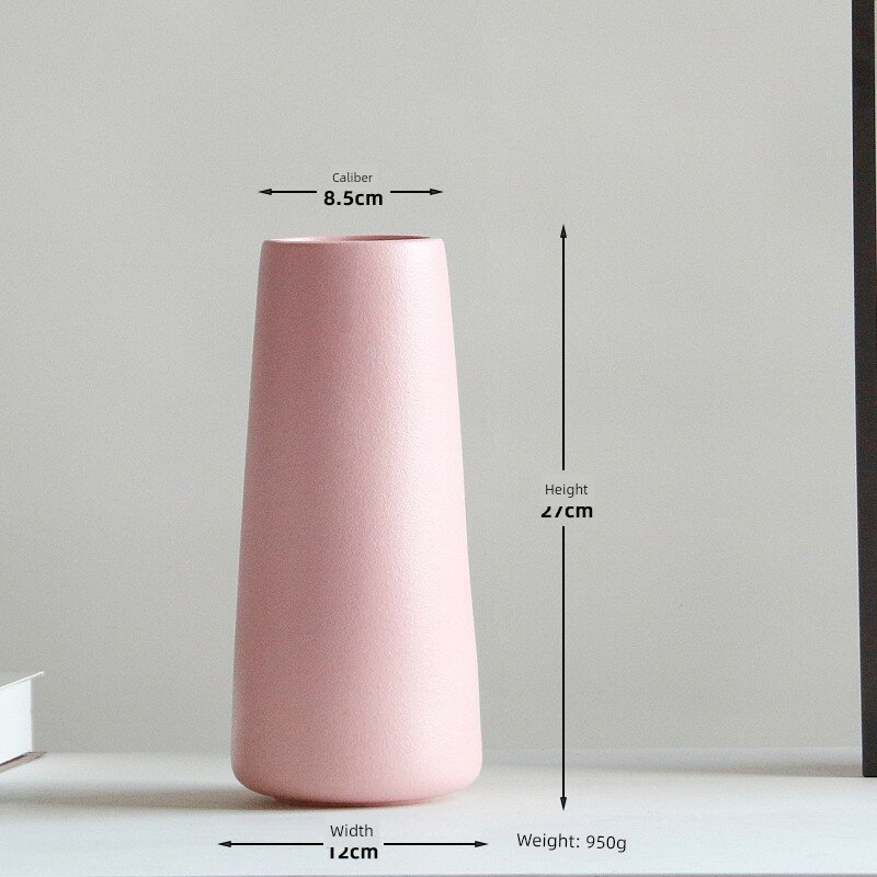 Большой розовый керамический вазон для гостиной, элегантный домашний декор, творческий цветочный горшок для воды,
