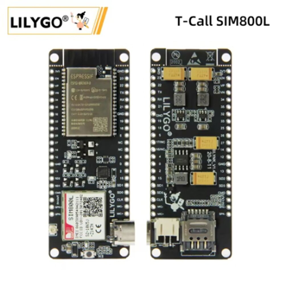 Плата разработки "LILYGO" TTGO T-Call, ESP32, SIM800L, WiFi, Bluetooth, расширяемая, с SIM-антенной
