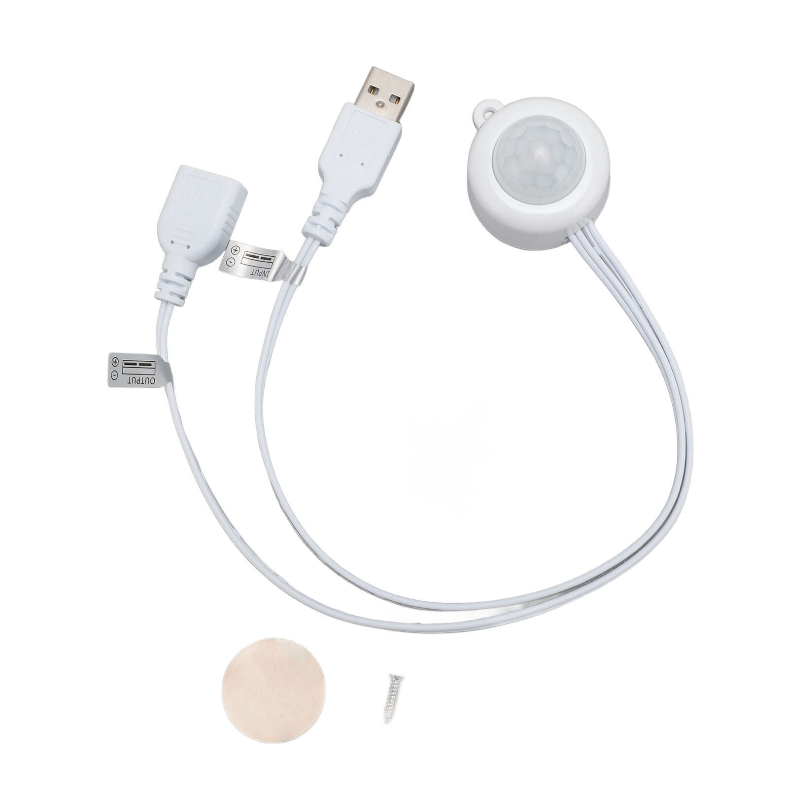 Датчик движения PIR, активируемый USB-интерфейсом, подключаемый и работающий, DC5V - 24V, инфракрасный датчик, контроллер для управления освещением, белый