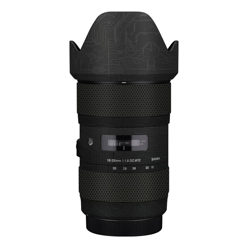 Защитная пленка Sigma 18-35mm F1.8 для Canon EF Mount, полная защита с 3M клеем, цепь черный