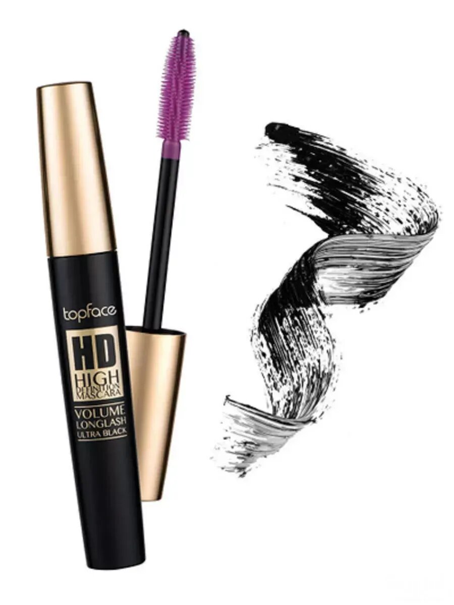 Тушь для ресниц Topface High Definition Mascara, с эффектом объема, Black