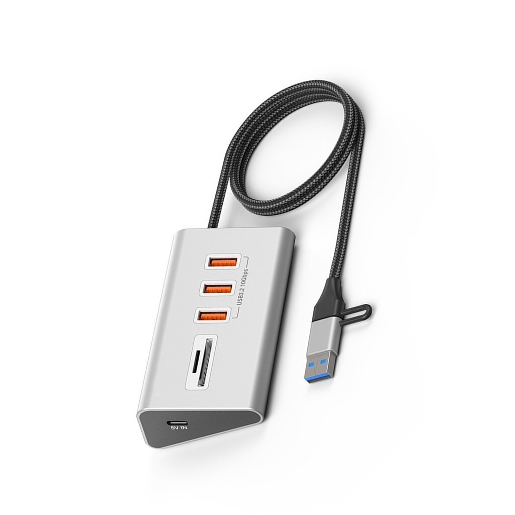Концентраторы USB C, Многопортовый адаптер из алюминиевого Сплава, Устройство для чтения карт памяти, 10 Гбит / с, USB 3.2 Gen2 для ноутбуков