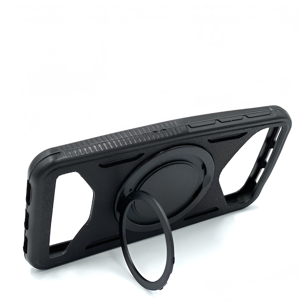 Чехол-подставка MyPads A151273, силикон, черный, для смартфонов 4.5-5.0", защита