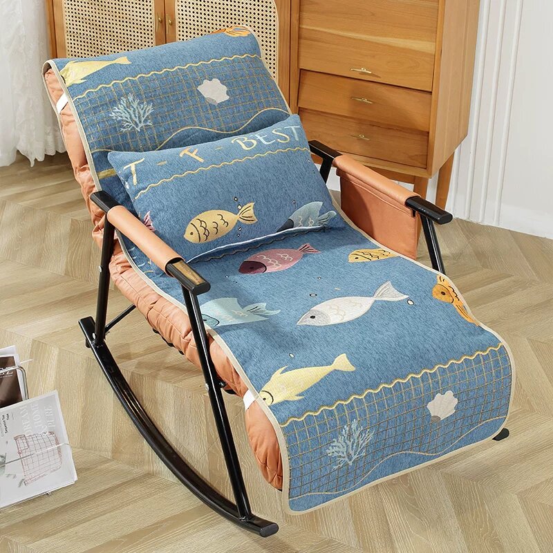 Кресло-качалка, специальная подушка, одиночный диван, четырехсезонный универсальный складной стул для отдыха, подушка