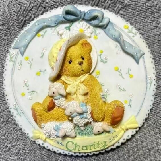 Zhen Ai Bear 4 3D DIY незакрашенная гипсовая фигурка белая основа для детского рисования идеально подходит для