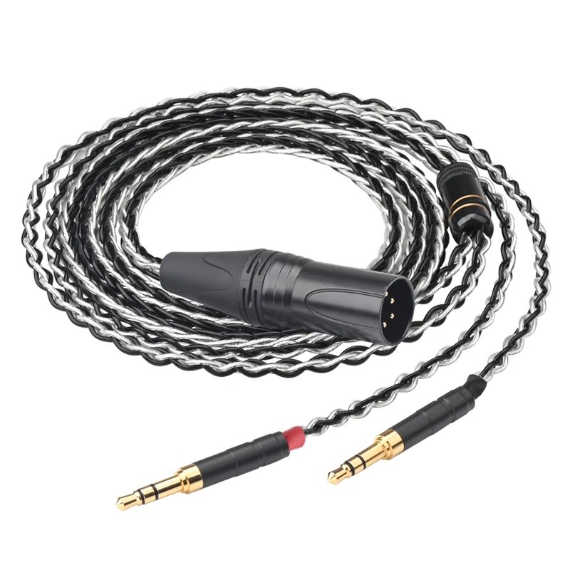 ATAUDIO HiFi кабель для наушников OCC серебристый 4Pin XLR Male Audio, 1,2 м
