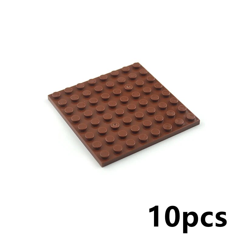 Конструктор ледуо тонкие фигурки 8x8 точек 8 цветов Коричневый, Dark brown 10pcs 8x8