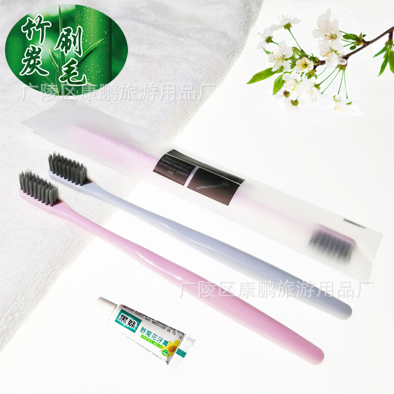 Одноразовый двухсторонний игольчатый зубной прибор в отеле PP круглая ручка черная девушка