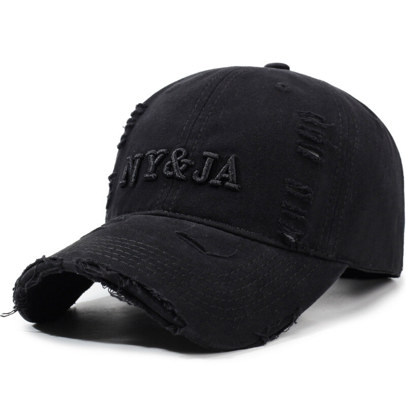 DIY бейсболка унисекс хип-хопу защита от солнца стираная хлопок с дырками / K-238