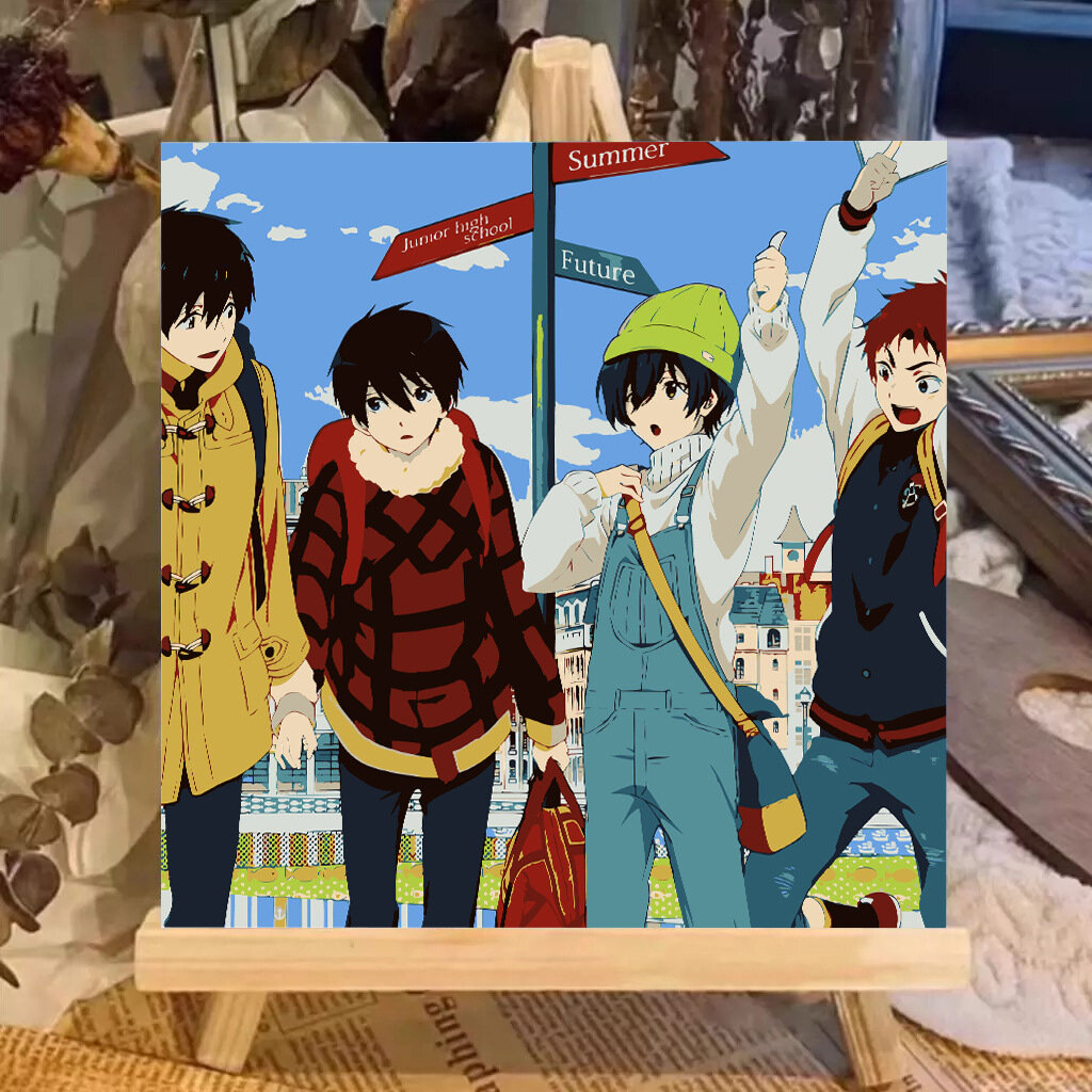 Bungo Stray Dogs Осаму Дадзай DIY Цифровая масляная живопись Раскраска ручной работы Накахара Чуя Аниме товары Акриловая живопись