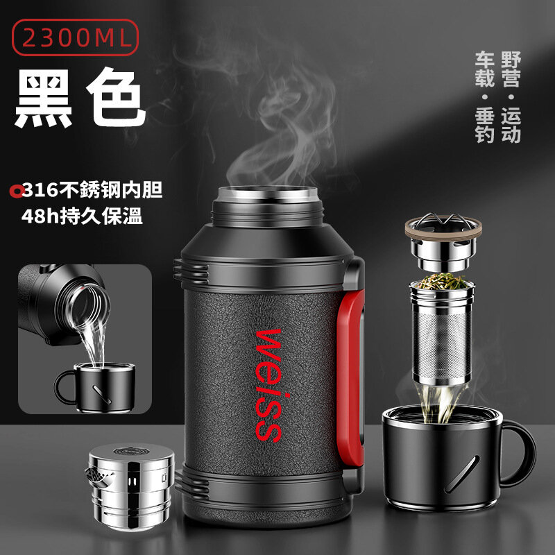 SG Горячая продажа, полностью стальной изолированный чайник, большая емкость, уличная изолированная кружка, бутылка для воды, термос из нержавеющей стали 316, портативная чайник для путешествий на автомобиле