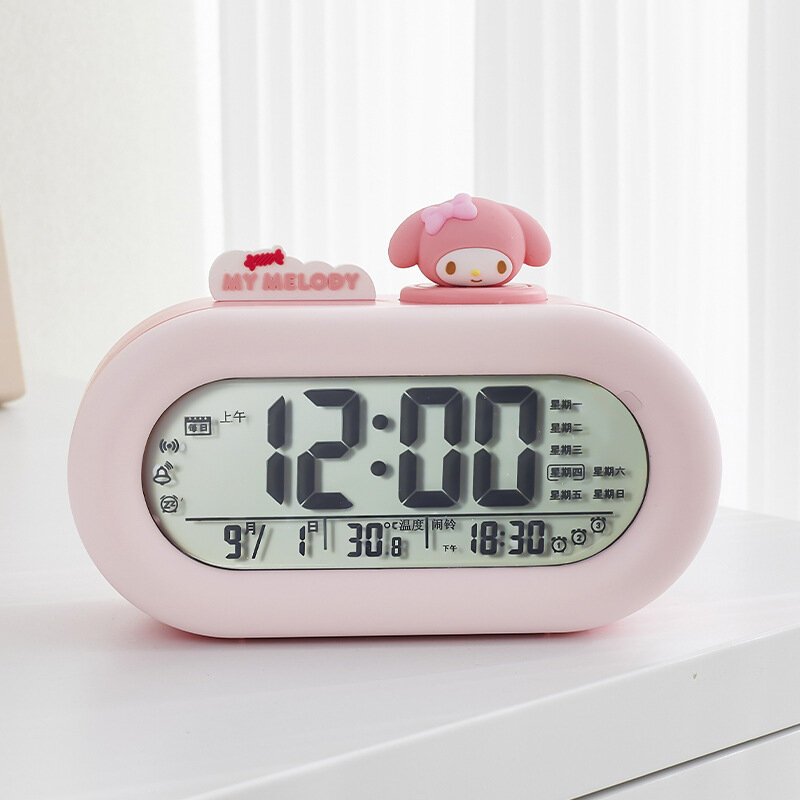 Оригинальные электронные будильники Sanrio для сезона возвращения в школу, специально разработанные для общежитий старшеклассников, умные будильники для пробуждения