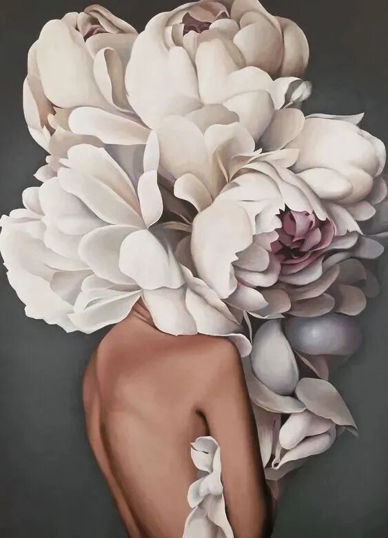 Алмазная Мозаичная Вышивка Расписанная Стразами "Девушка С Букетом Пионов" 40х50 См