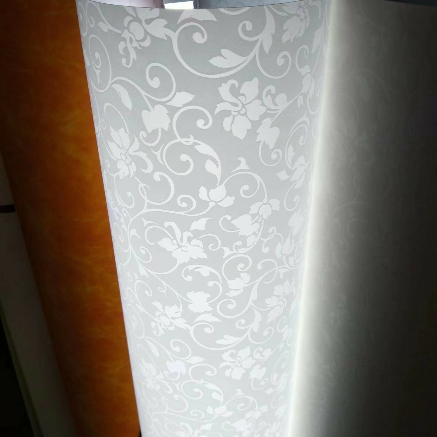 Прямые продажи с фабрики, материал абажура из овечьей кожи, белый, темный цветок, полупрозрачная пленка для лампы, ПВХ, в китайском стиле, пленка для светового короба с резьбой.