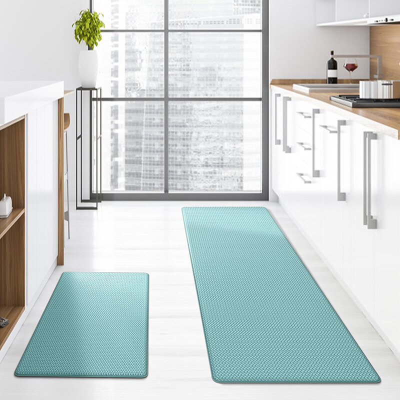 Кросс-бордерный ПВХ кухонный коврик, утолщенный длинный полосатый кожаный водонепроницаемый коврик для ног, нескользящий коврик, домашний маслостойкий коврик для стирки