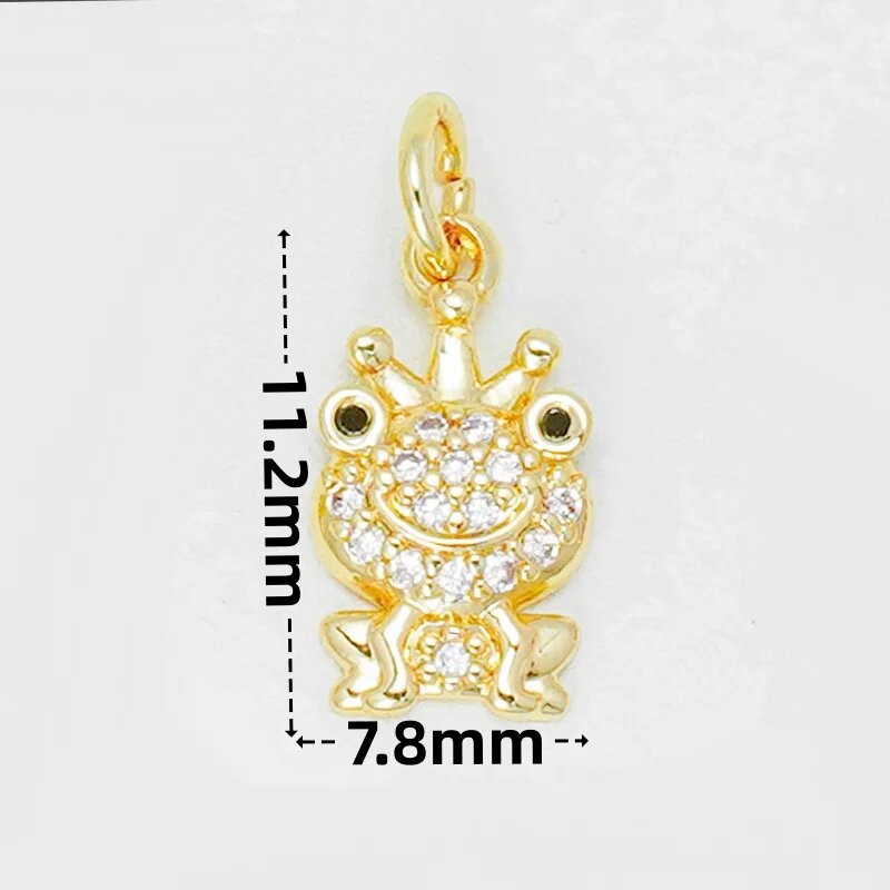 Подвески LJRIVER латунь эмаль лягушка кролик кофейная чашка 2 шт DZ2616-Gold