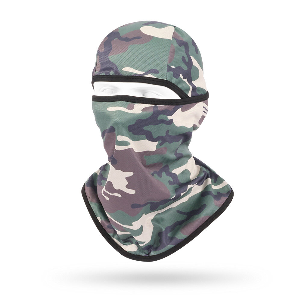 Быстросохнущая, впитывающая пот, дышащая маска для лица, камуфляжный шейный гетр, унисекс, защита от солнца на открытом воздухе, тактический шейный утеплитель, маскирующий головной платок