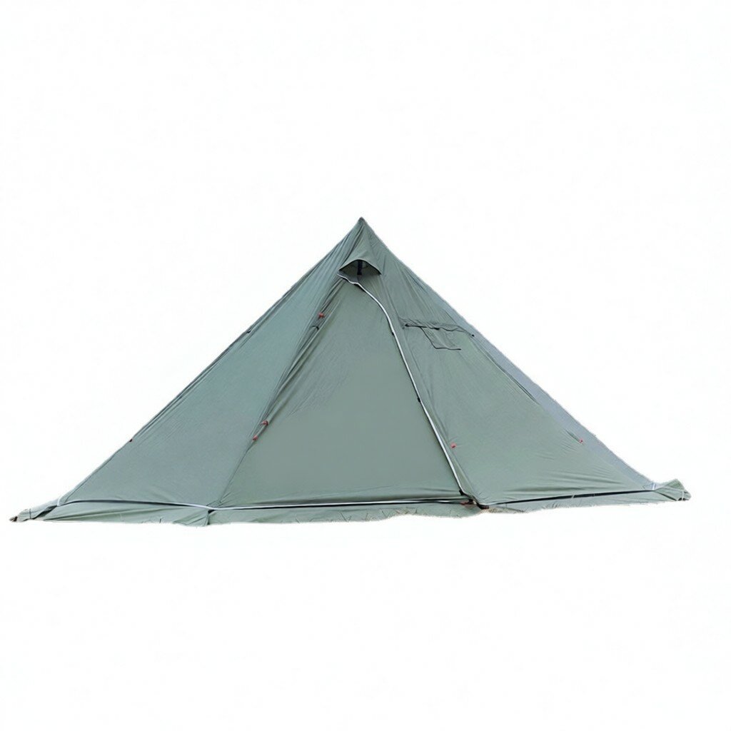 5-8 People Tipi Hot Tent with Stove Jack Camping Pyramid Teepee Tent for Camping Backpacking Hiking Brown Army Green White 500*500*240cm 196.9*196.9*94.5in 3.98kg 8.8lbs Plaid fabric aluminum alloy 1 tent 15 tent pegs 5 wind ropes 1 outer bag 1 tent peg