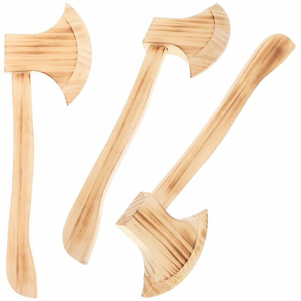 Игрушечные Топоры, Декоративные Элементы, 3 Штуки, Деревянные, Многоцветные, Для Хэллоуина