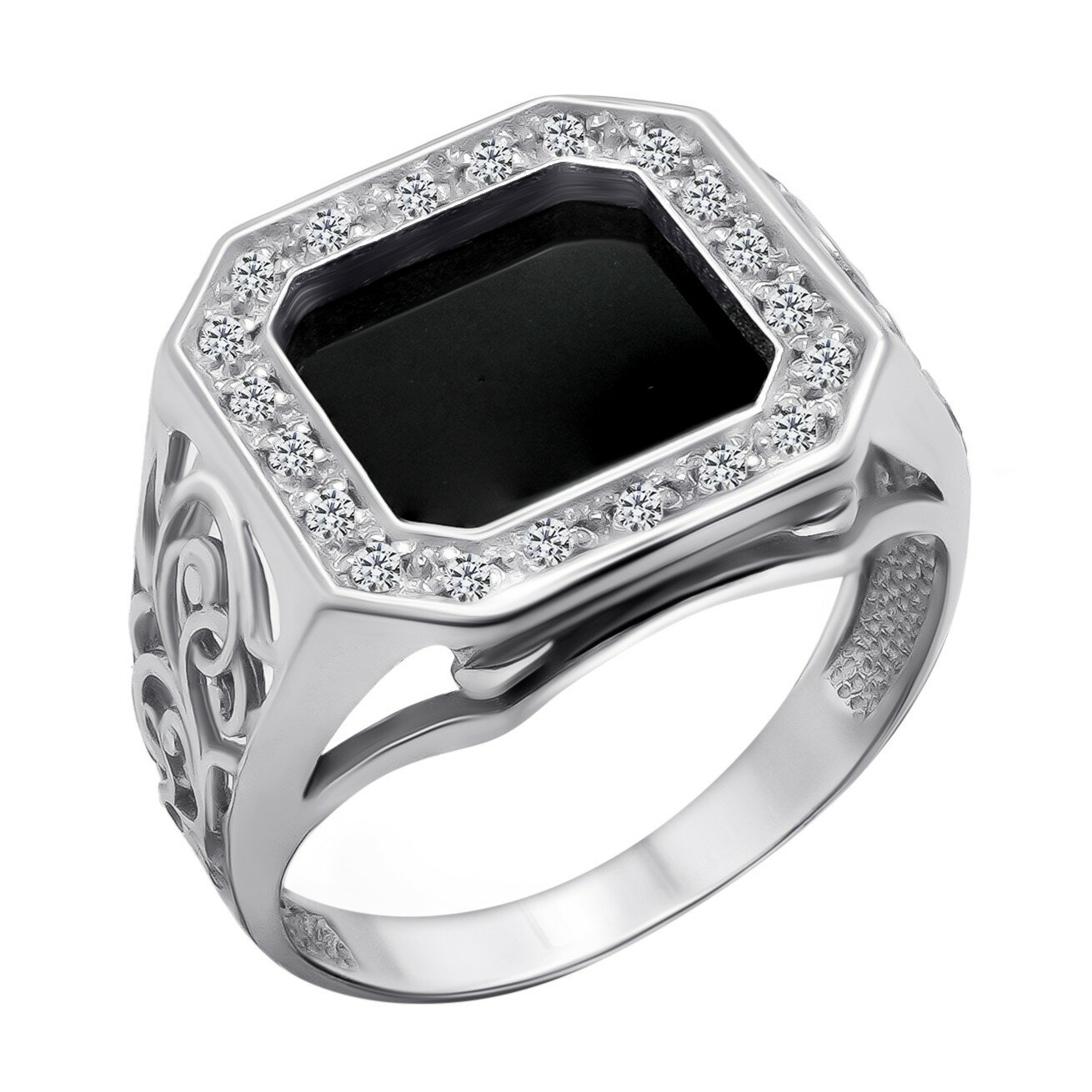 Кольцо, серебро, 925 проба, фианит