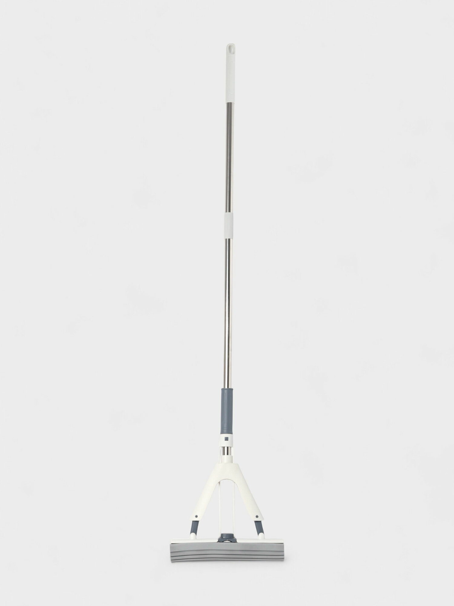 Швабра для мытья пола PVA Raccoon, со складным отжимом, насадка 28x6 см, стальная ручка с 3 секциями 130 см