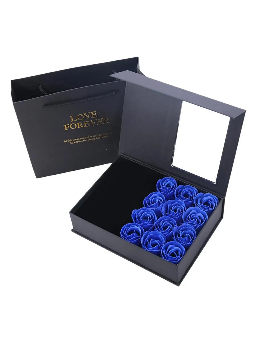 Романтическая коробка с розой, подарок на День влюбленных