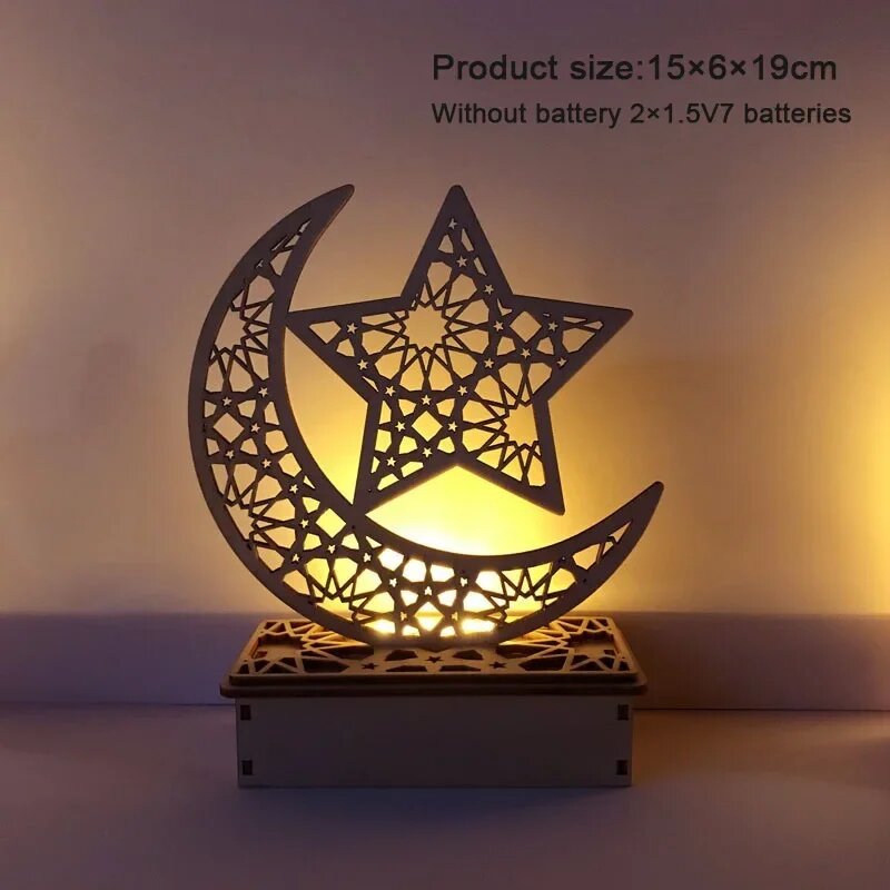 Светодиодная лампа для Рамадан Wooden-Star