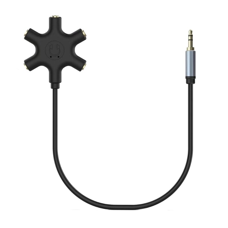 3,5-мм разветвитель для наушников, от 1 мужского до 5 женских кабелей, 5-полосный удлинитель для гарнитур