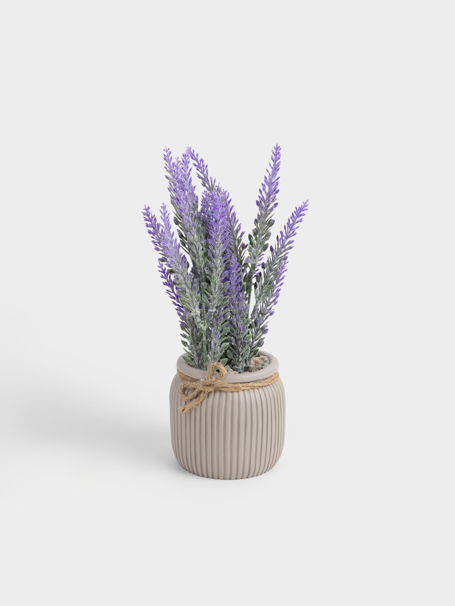 Растение искусственное, 26 см, в горшке, пластик/цемент, Лаванда, Lavender, Kuchenland