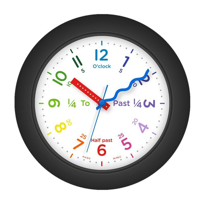 Маленькая красная книга, детские декоративные настенные часы в одном стиле, 9inch настенные часы, мультяшные цифровые обучающие часы, одновременные часы для дропшиппинга