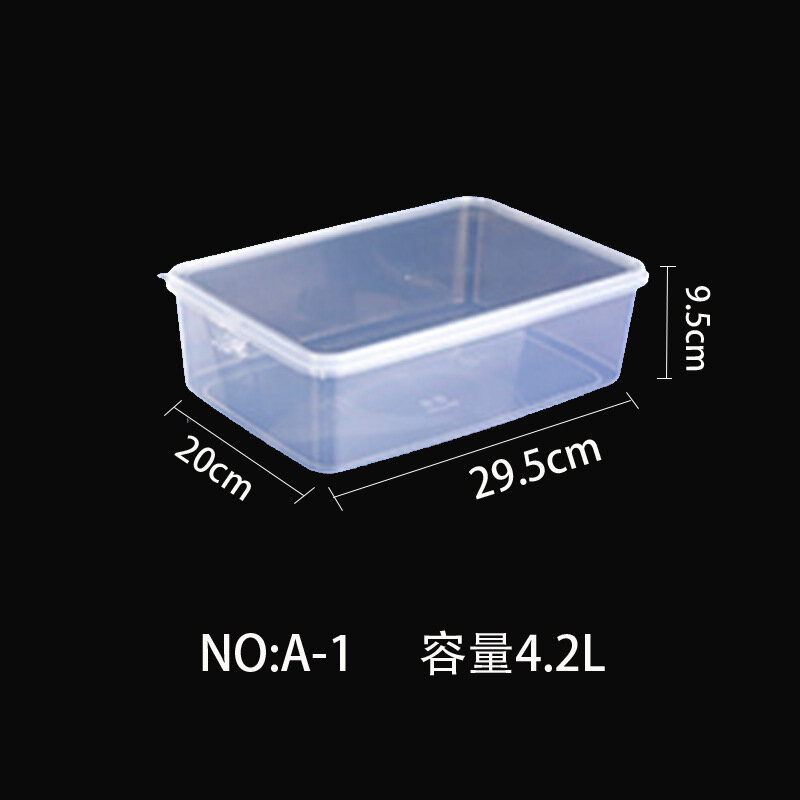 Прямоугольный контейнер для хранения, прозрачный пластиковый разделитель для фруктов и продуктов, герметичный контейнер для холодильника и морозильника, сохраняющий свежесть