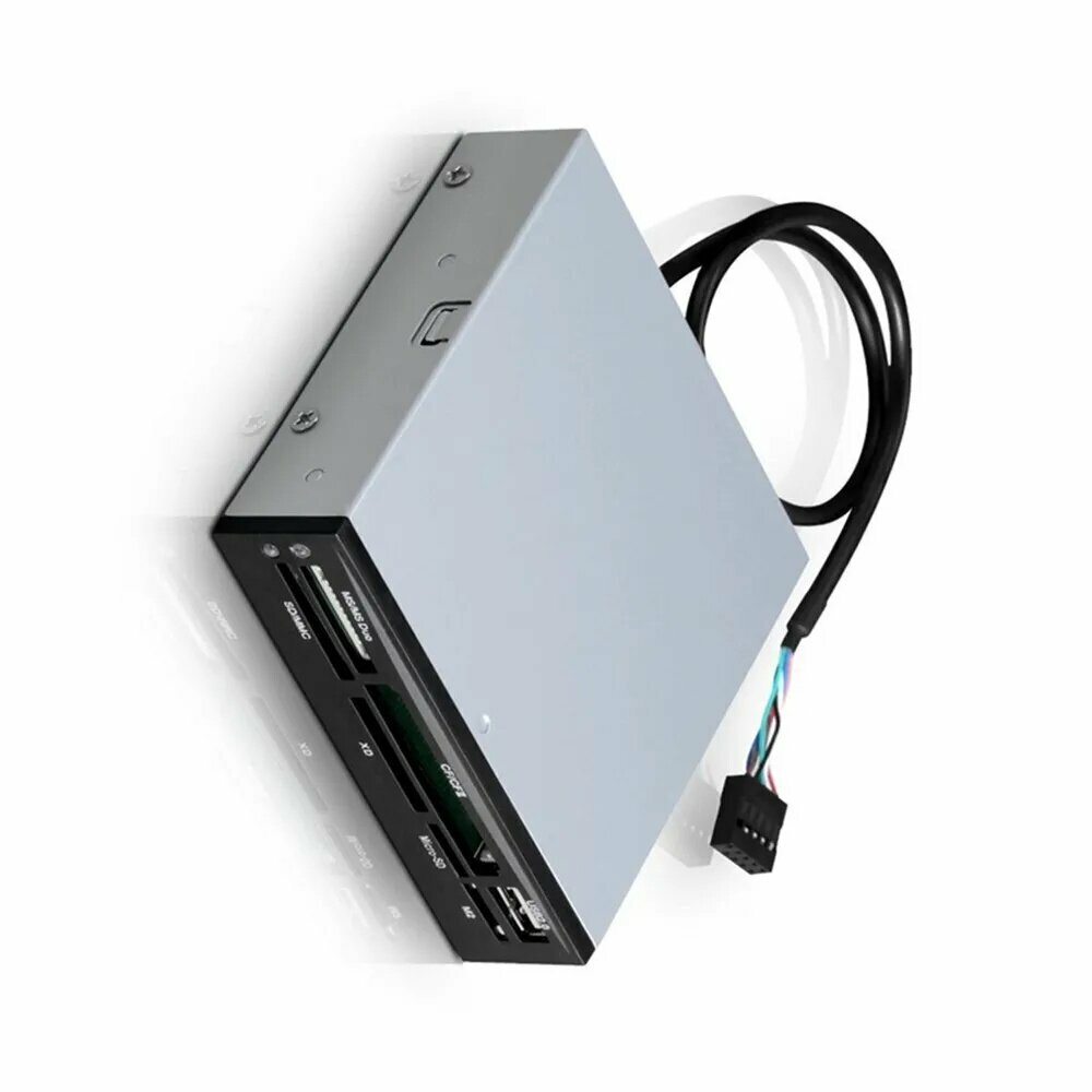 3,5-дюймовая передняя панель, внутренний USB 2.0 9-контактный картридер, концентратор TF Flash, слот Mini SD, Micro-SD, MMC MS XD