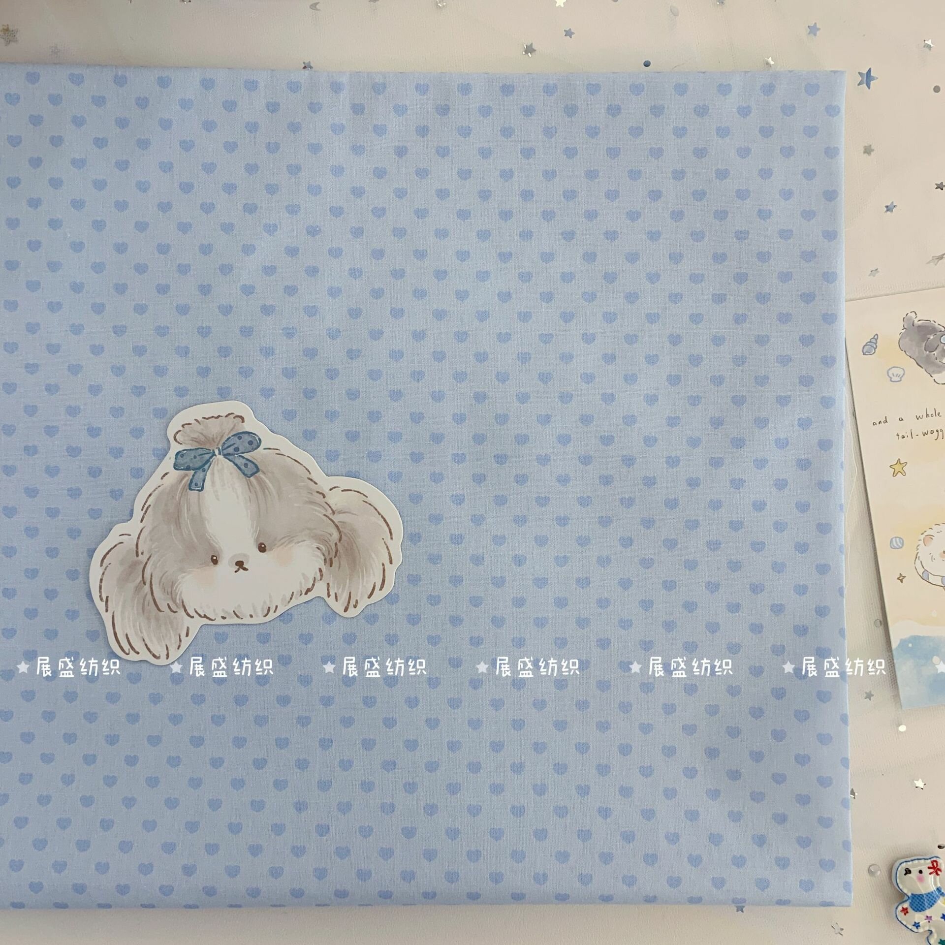 Чистый хлопок 40s, универсальный корейский стиль, маленькая ткань в форме сердца, ручная работа, DIY сумка, резинка для волос, одежда для домашних животных